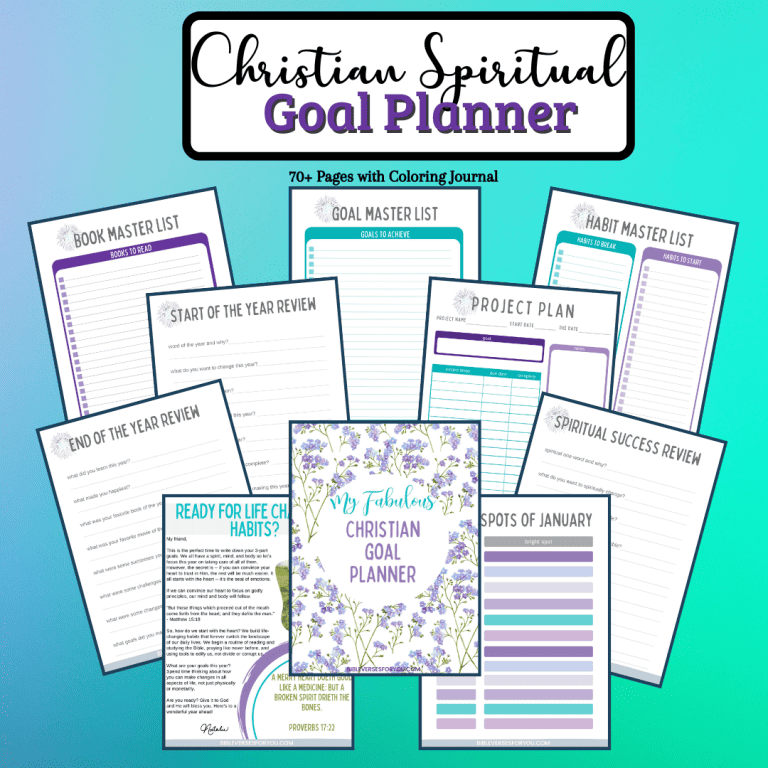 Spiritual Growth Goal Planner - Bible Verses for You